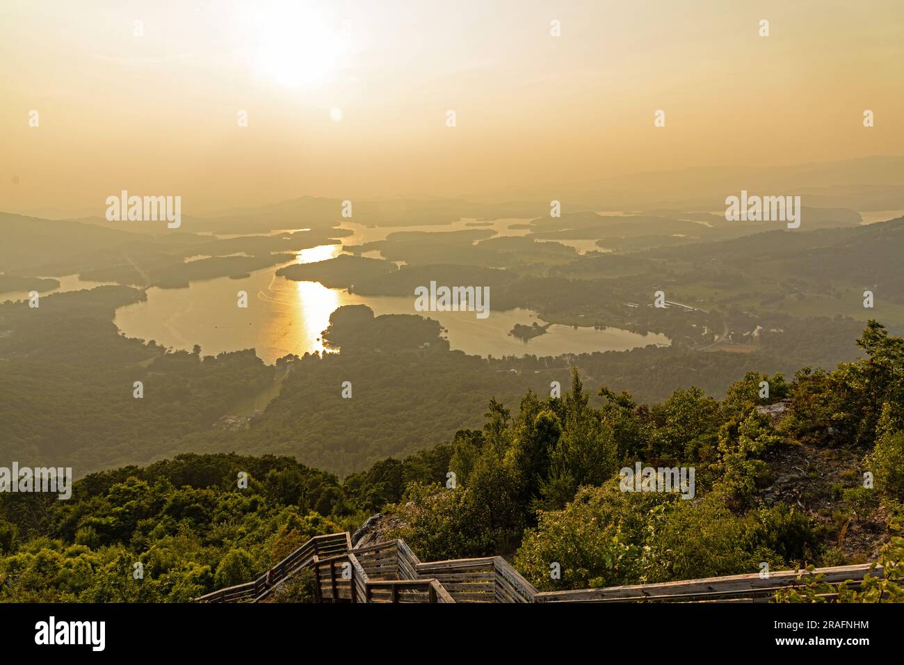view from Bell Mountain near Hiawassee in Sunset Stock Photo - Alamy