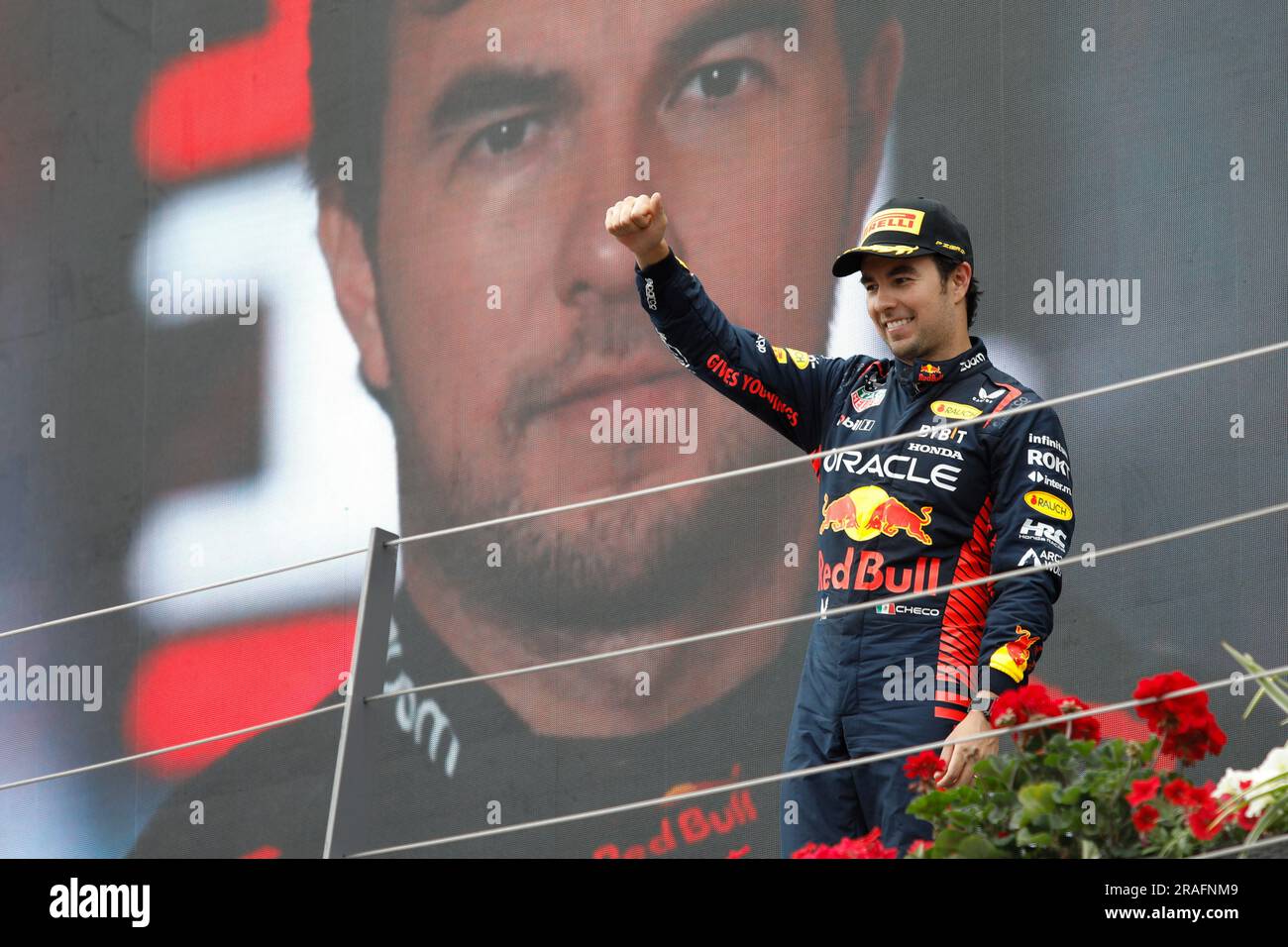 Checo perez podium 2023 hi-res stock photography and images - Alamy