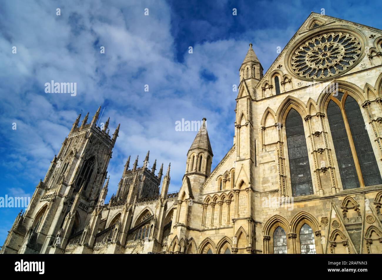 UK, North Yorkshire, York, South Face and West Towers Stock Photo - Alamy