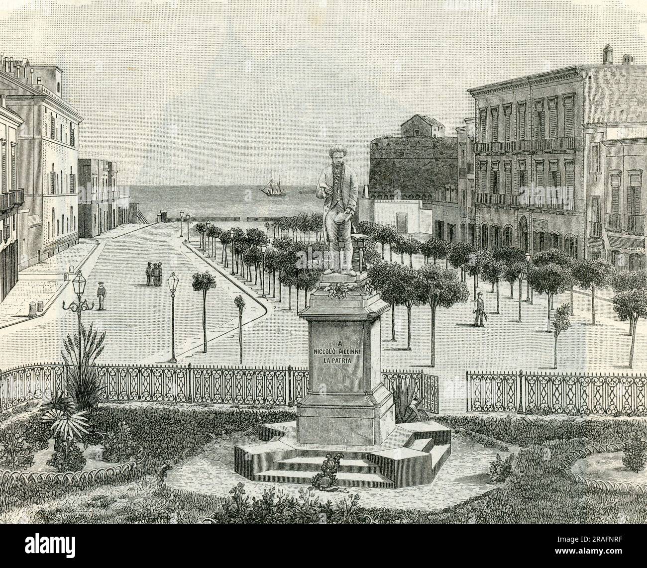 Piazza Della Prefettura E Monumento a Nicolò Piccinni 1898 by Giuseppe ...