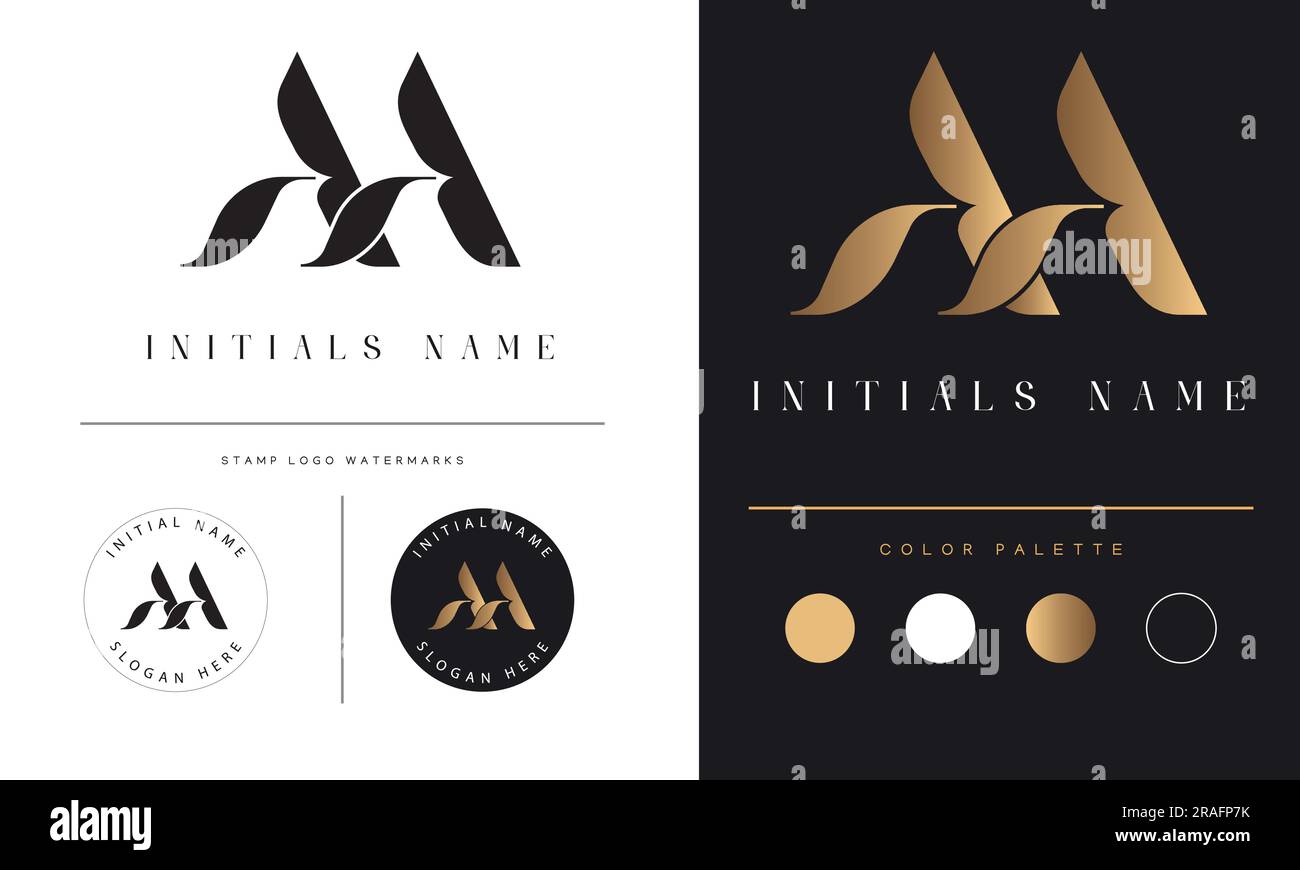 Aa letter design hi-res stock photography and images - Alamy