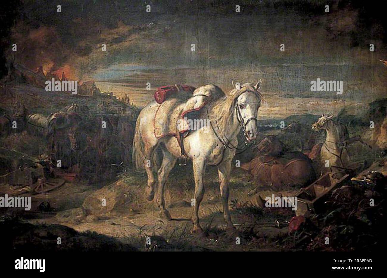 Riderless War Horses After the Battle of Sedan 1873 by Thomas Jones ...