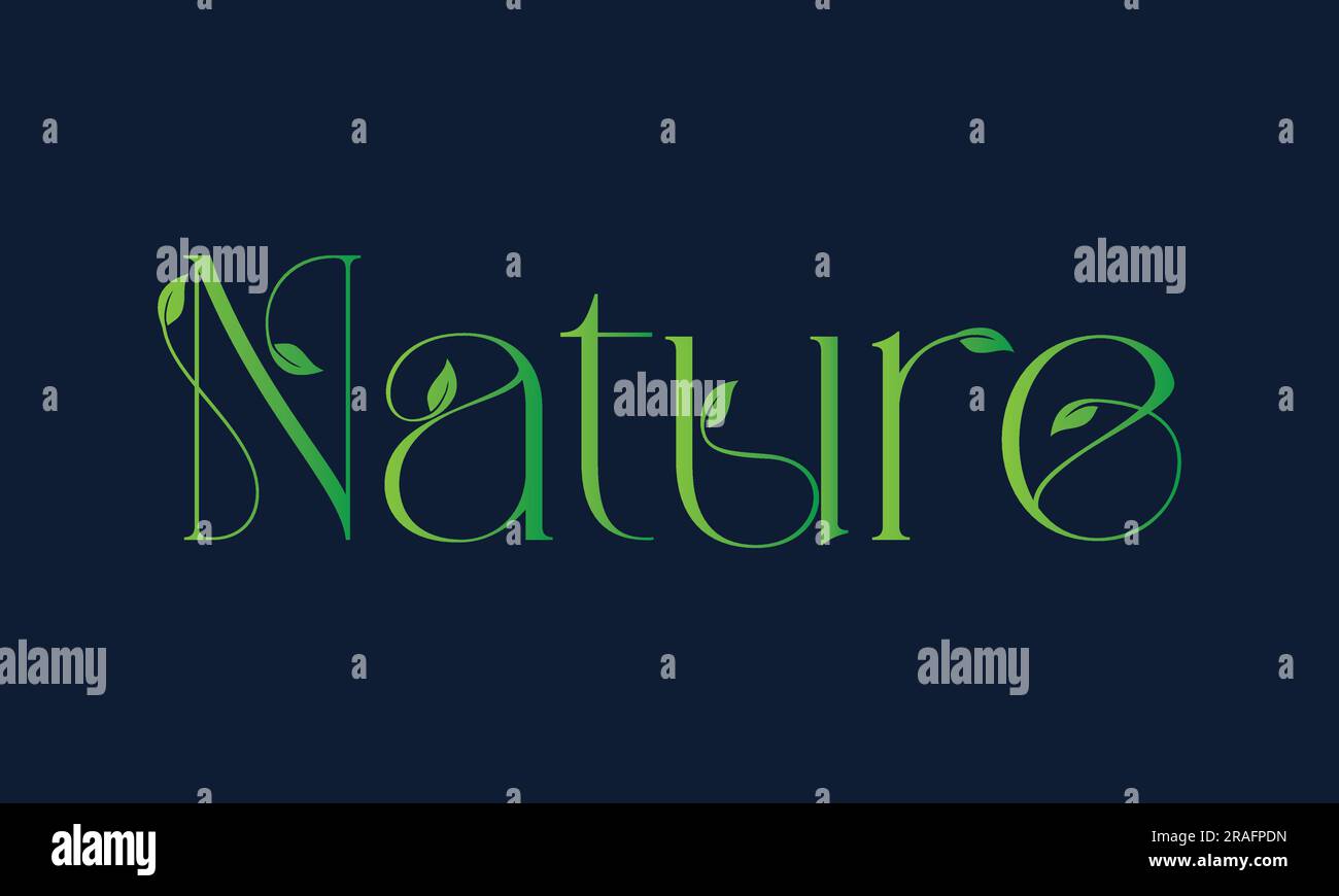 Pure Nature Label Design Eco Friendly Label Design Stock Vector Image ...