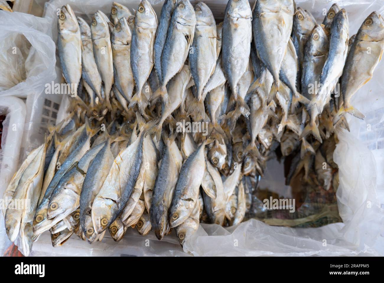 dried fish pile in Asian market in Malaysia Stock Photo - Alamy