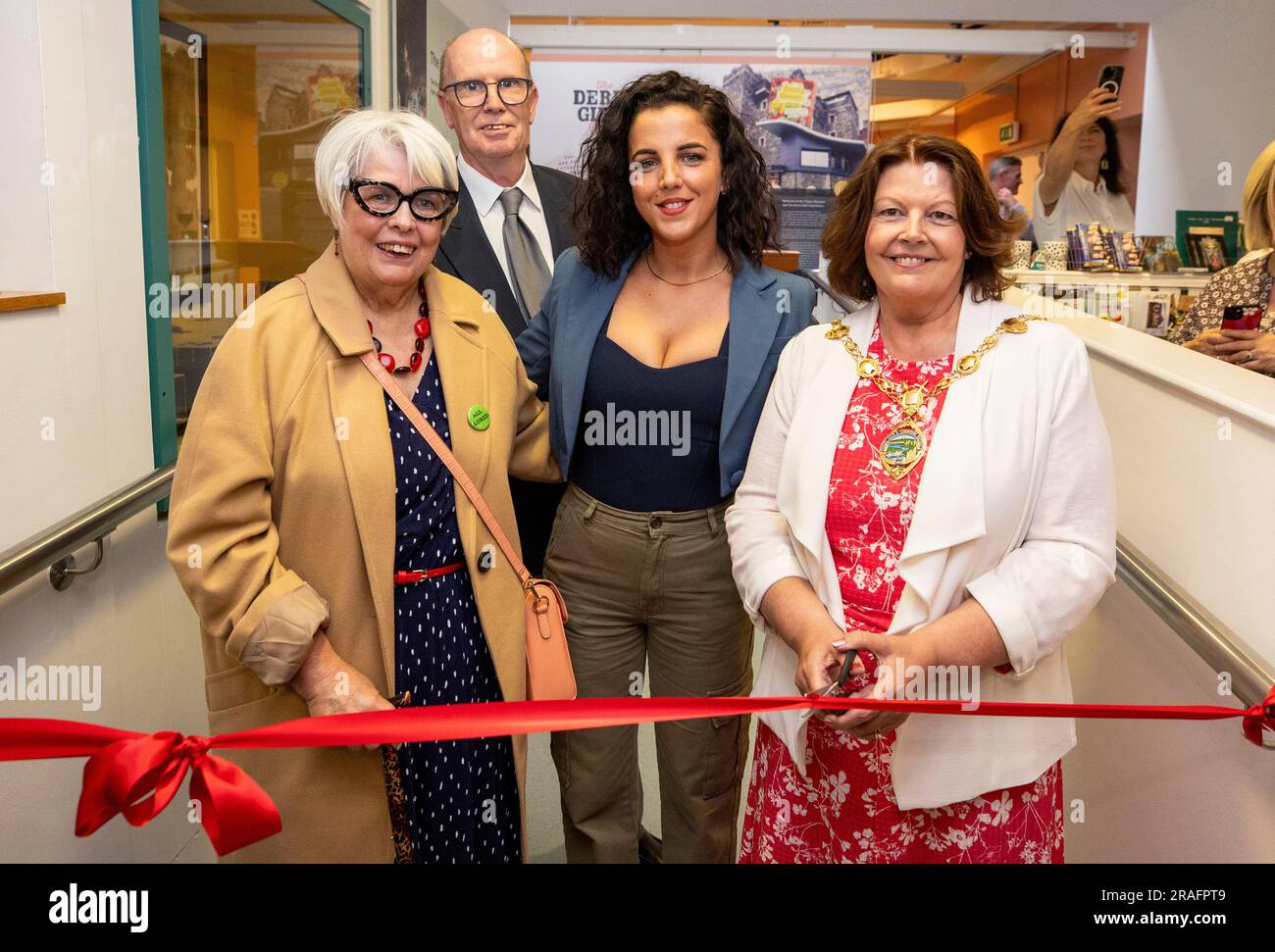 Derry Girls star Jamie-Lee O'Donnell (second right) with Ann (left) and ...