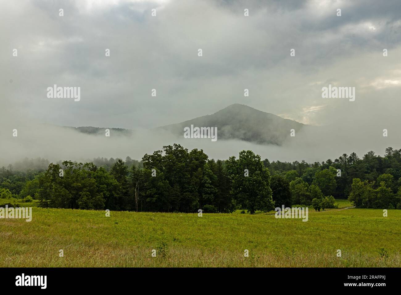 landscape in the Great Smoky Mountains National Park near Cades Cove ...