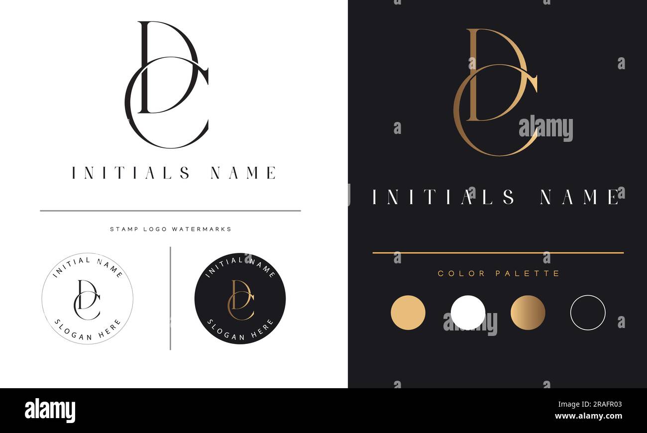 Dc minimal logo design hi-res stock photography and images - Alamy