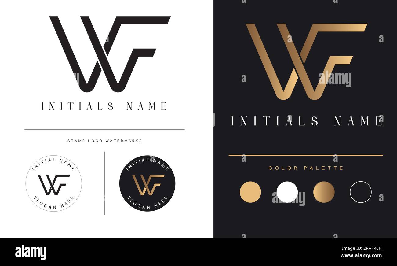 Wf text Stock Vector Images - Alamy