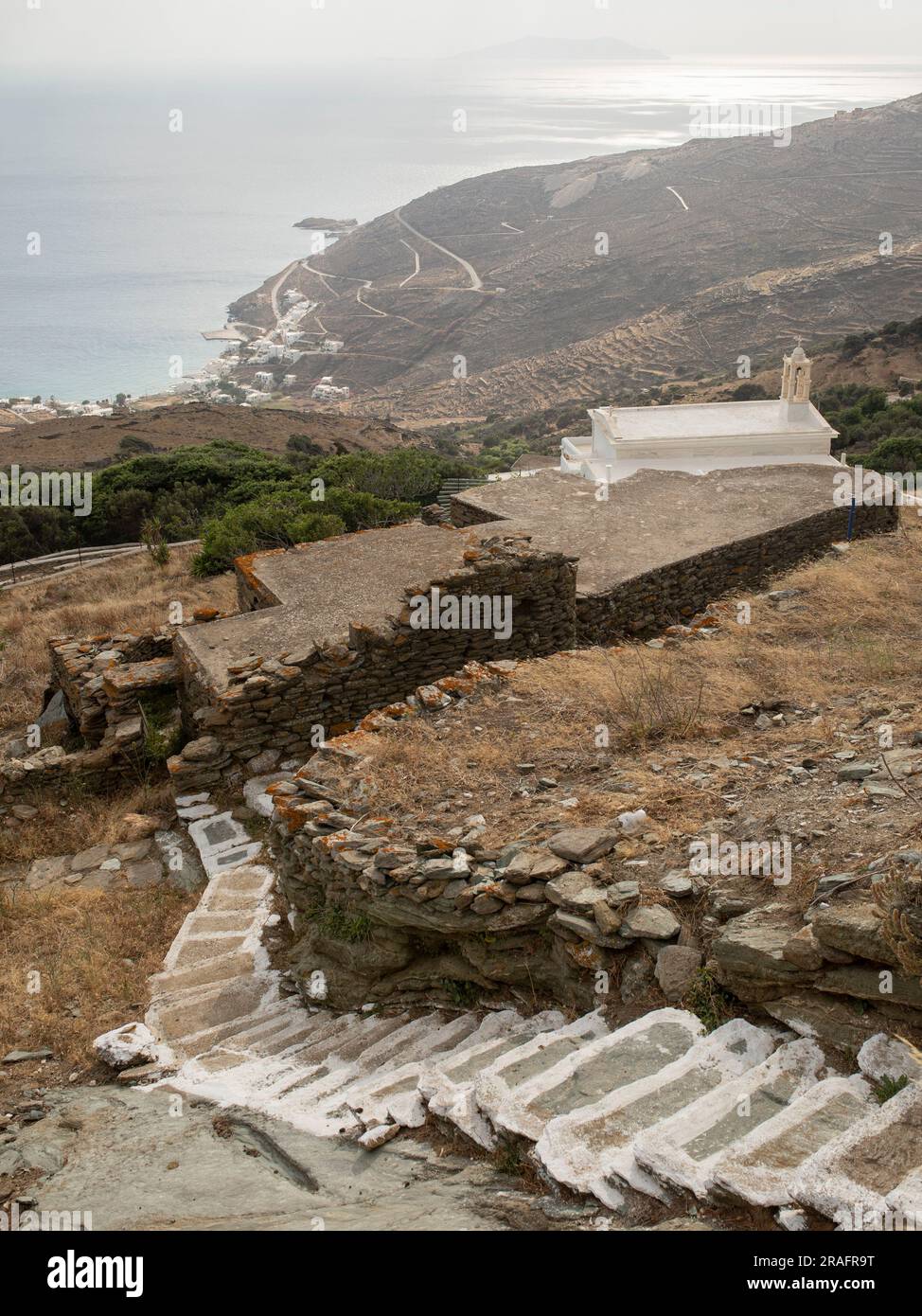 Tinos, Greece. 16th June, 2023. A staircase leading to an Orthodox ...
