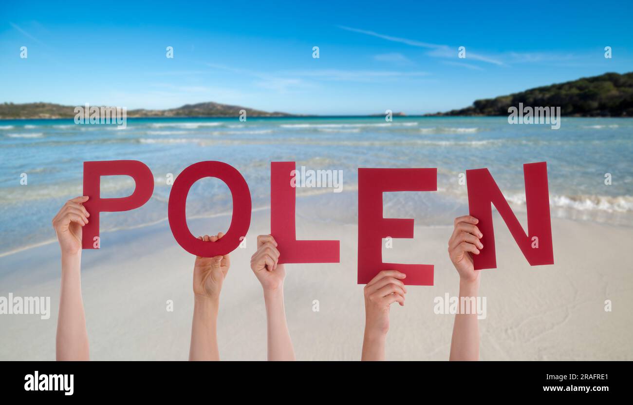 People Or Persons Hands Building German Word Polen Means Poland. Summer ...