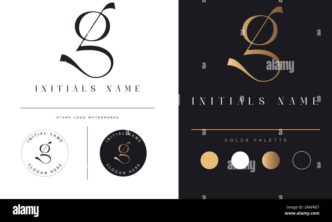 G monogram hi-res stock photography and images - Alamy