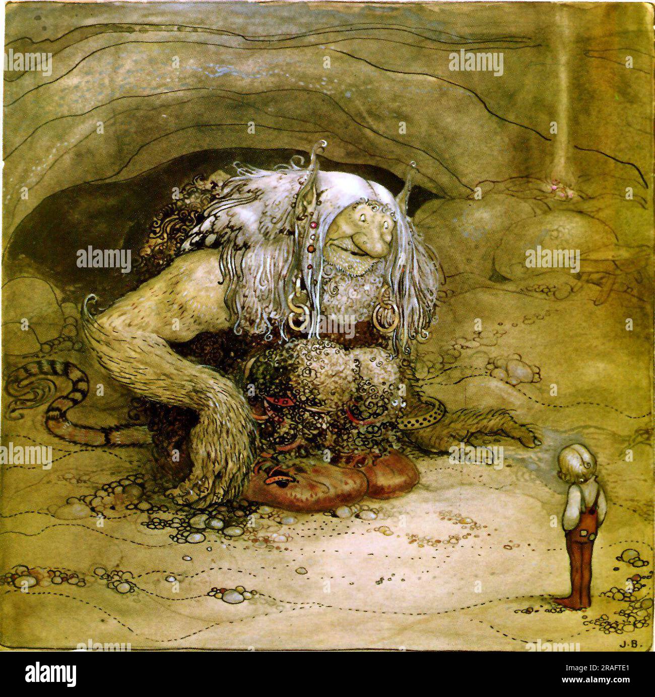 The boy who was never afraid 1912 by John Bauer Stock Photo - Alamy