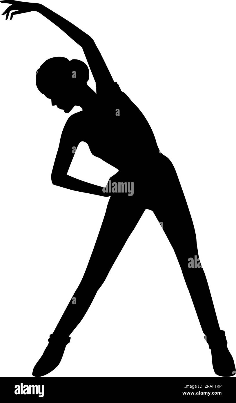 Fitness woman stretch on Stock Vector Images - Alamy