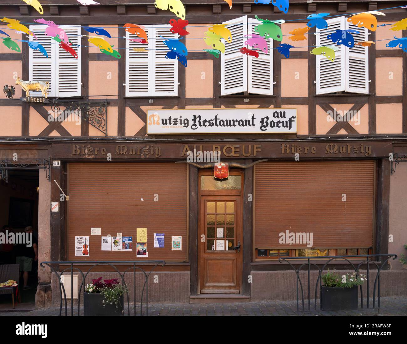 Barr, France - 06 24 2023: City of Barr. View of a typical Alsatian ...