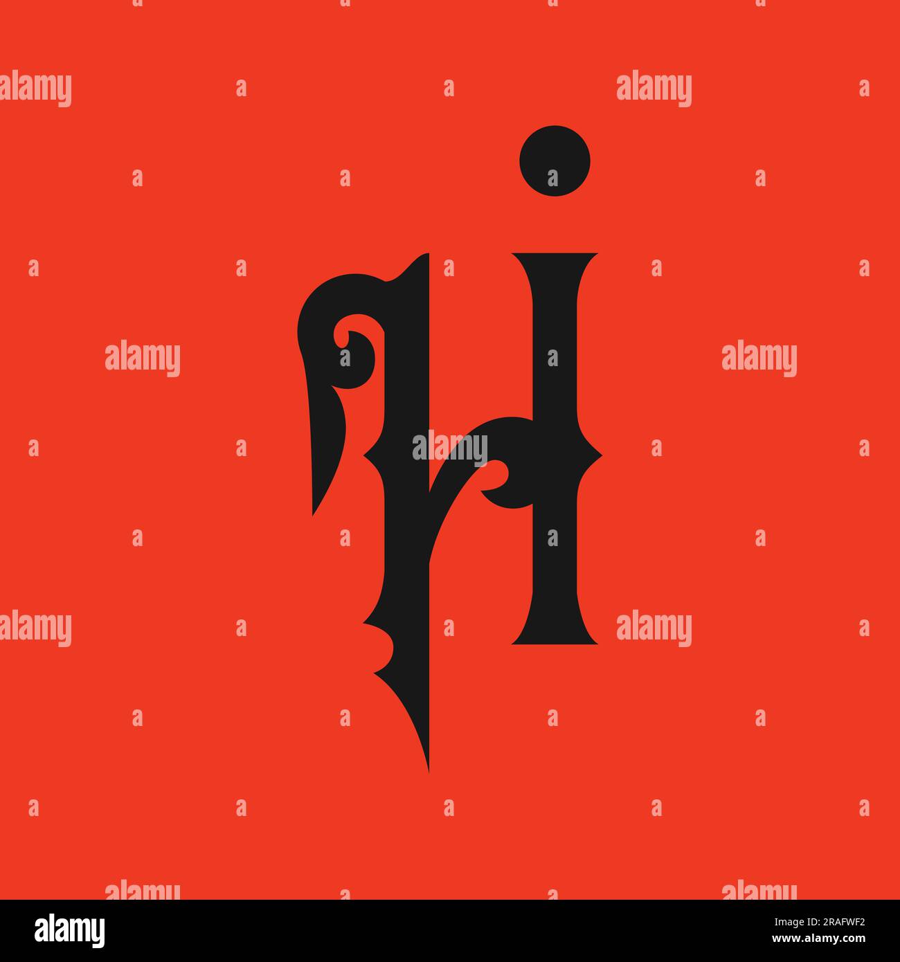 Letter hi logo Stock Vector Images - Alamy