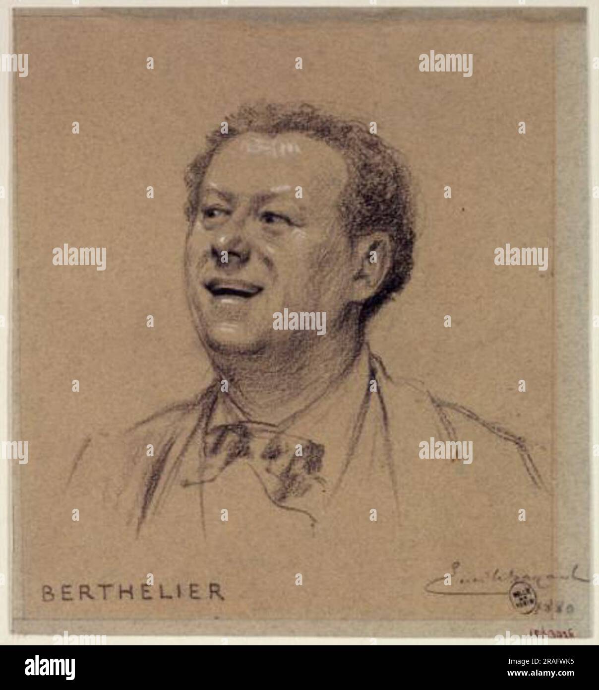 Portrait of Berthelier, actor of the Palais-Royal 1880 by Émile Bayard ...