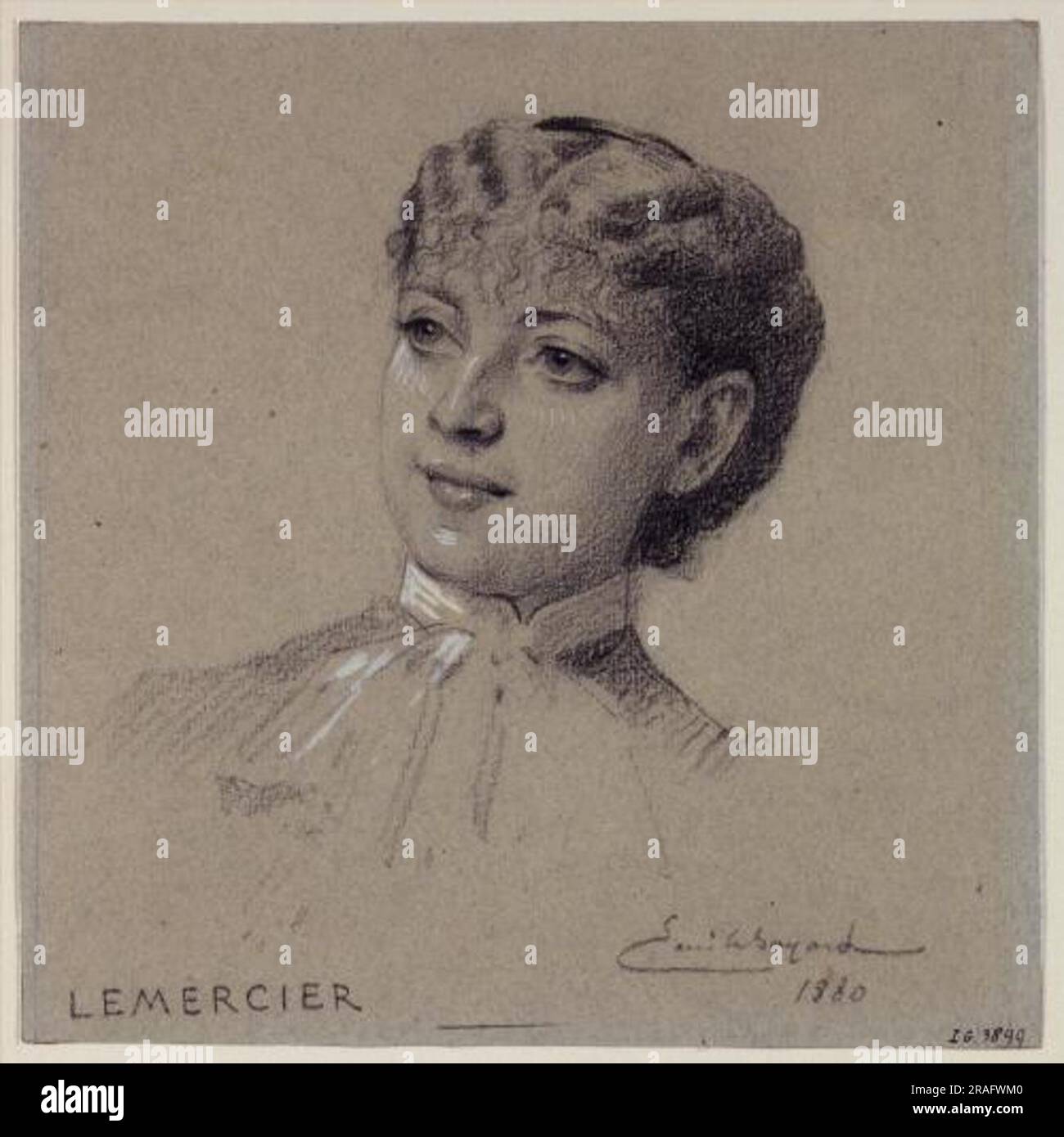 Portrait of Madame Lemercier, actress of the Palais-Royal 1880 by Émile ...