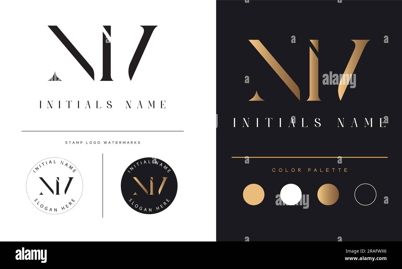 Mv monogram logo design with hi-res stock photography and images - Alamy