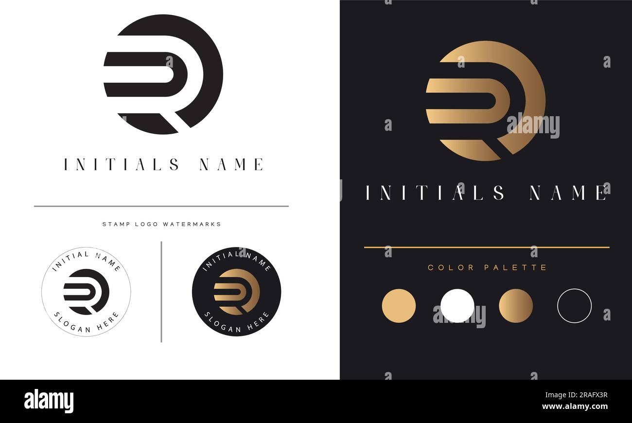 R initial Stock Vector Images - Alamy