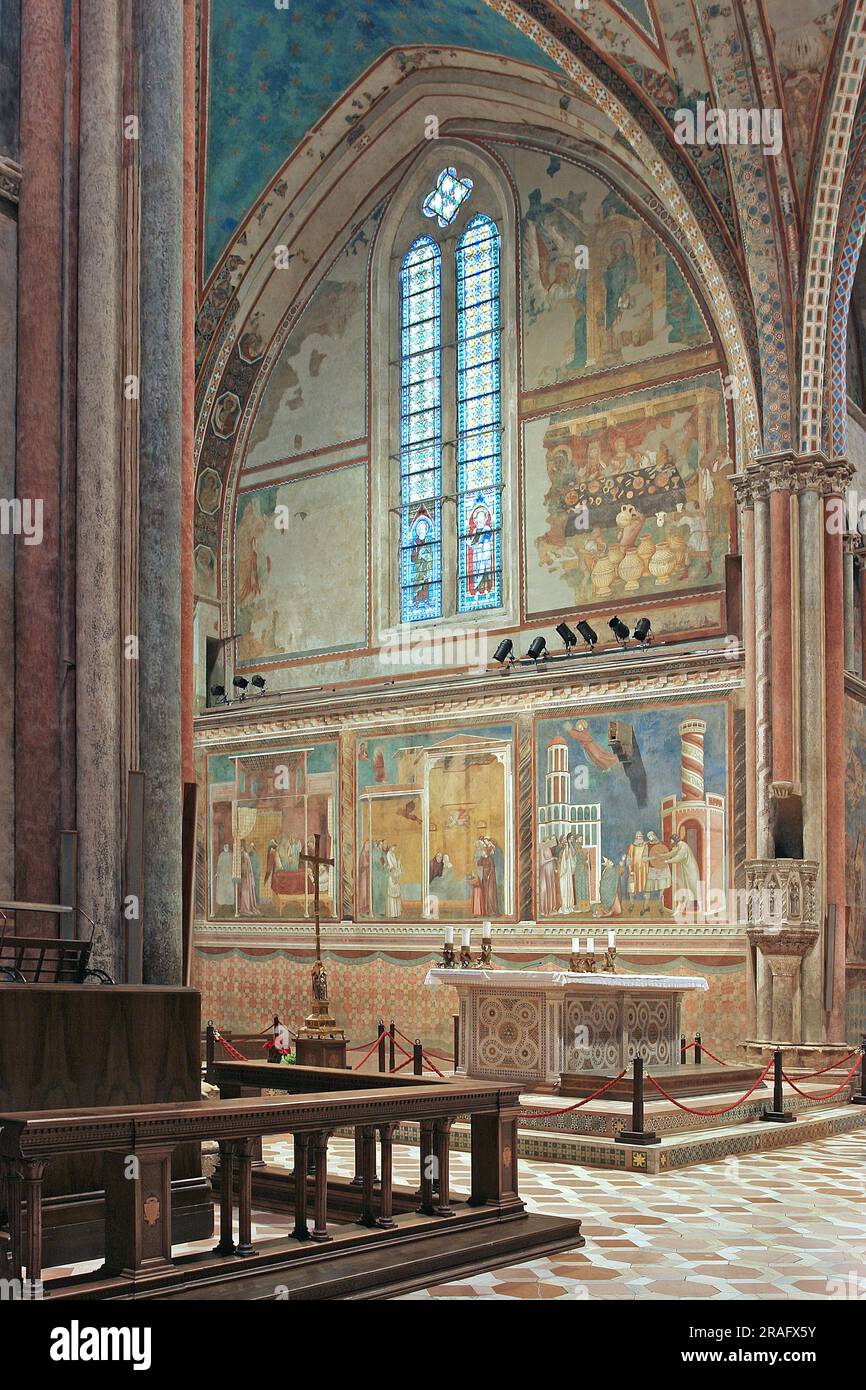 Giotto, fresco, Upper Basilica, Assisi, Umbria, Italy Stock Photo - Alamy