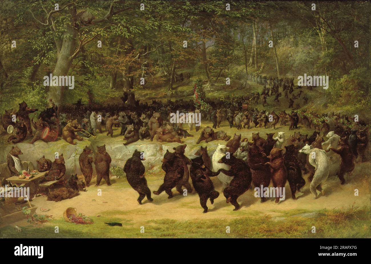 The Bear Dance 1870 by William Holbrook Beard Stock Photo - Alamy