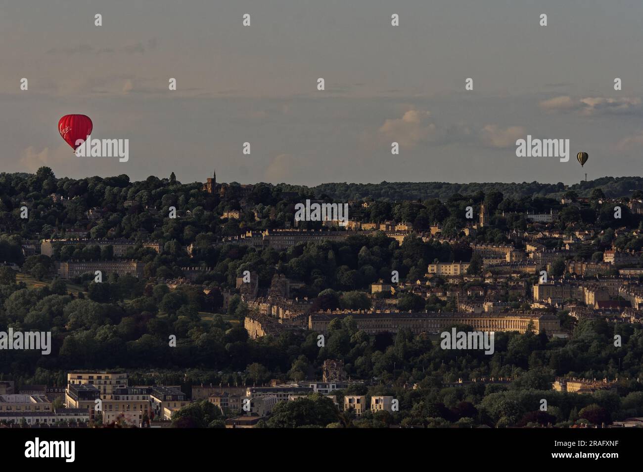 Hot air balloons Bath cityscape Stock Photo - Alamy