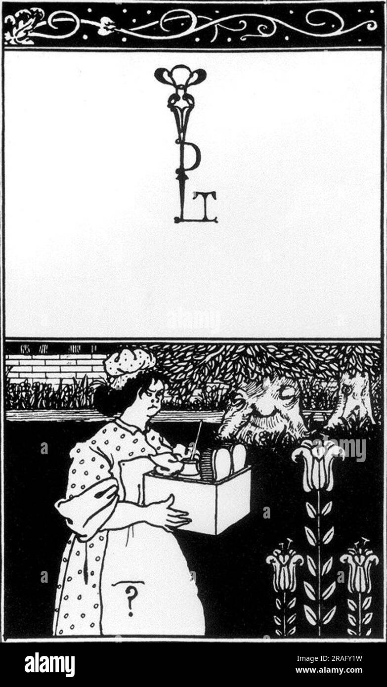 Design for the cover of 'The Barbarous Britishers' by H.D. Traill 1896 ...