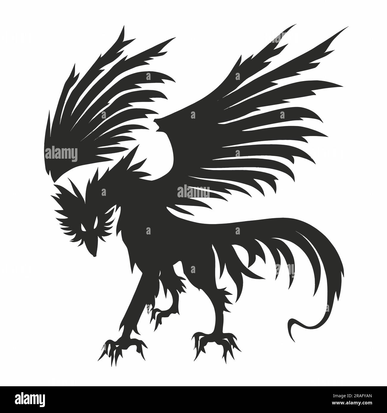 Black dragon fly with white wings Stock Vector Images - Alamy