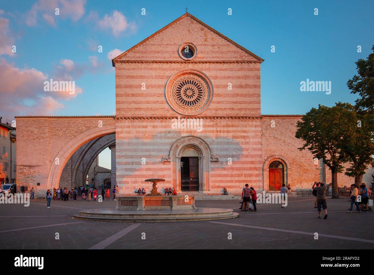 Basilica of Santa Chiara, Assisi, Perugia, Umbria, Italy Stock Photo ...