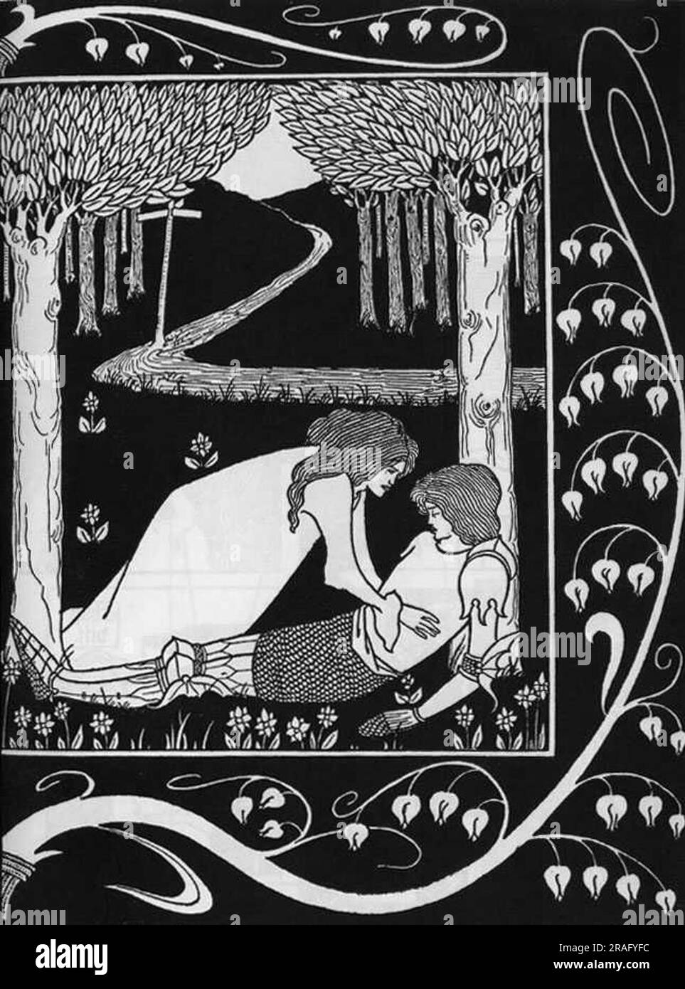 How Sir Launcelot was Known by Dame Elaine II 1893 by Aubrey Beardsley ...