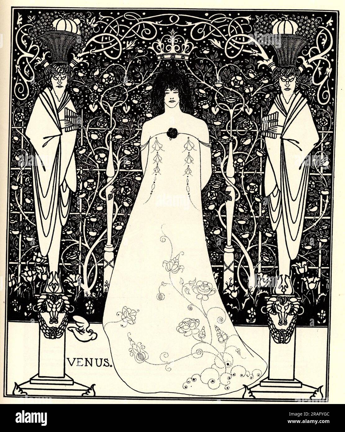 Frontispiece for 'Venus and Tannhauser' 1895 by Aubrey Beardsley Stock ...