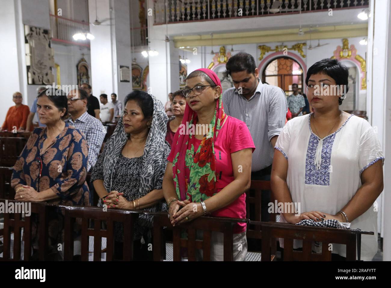 Non Exclusive: July 02, 2023, Kolkata, India: Christians pray during a ...