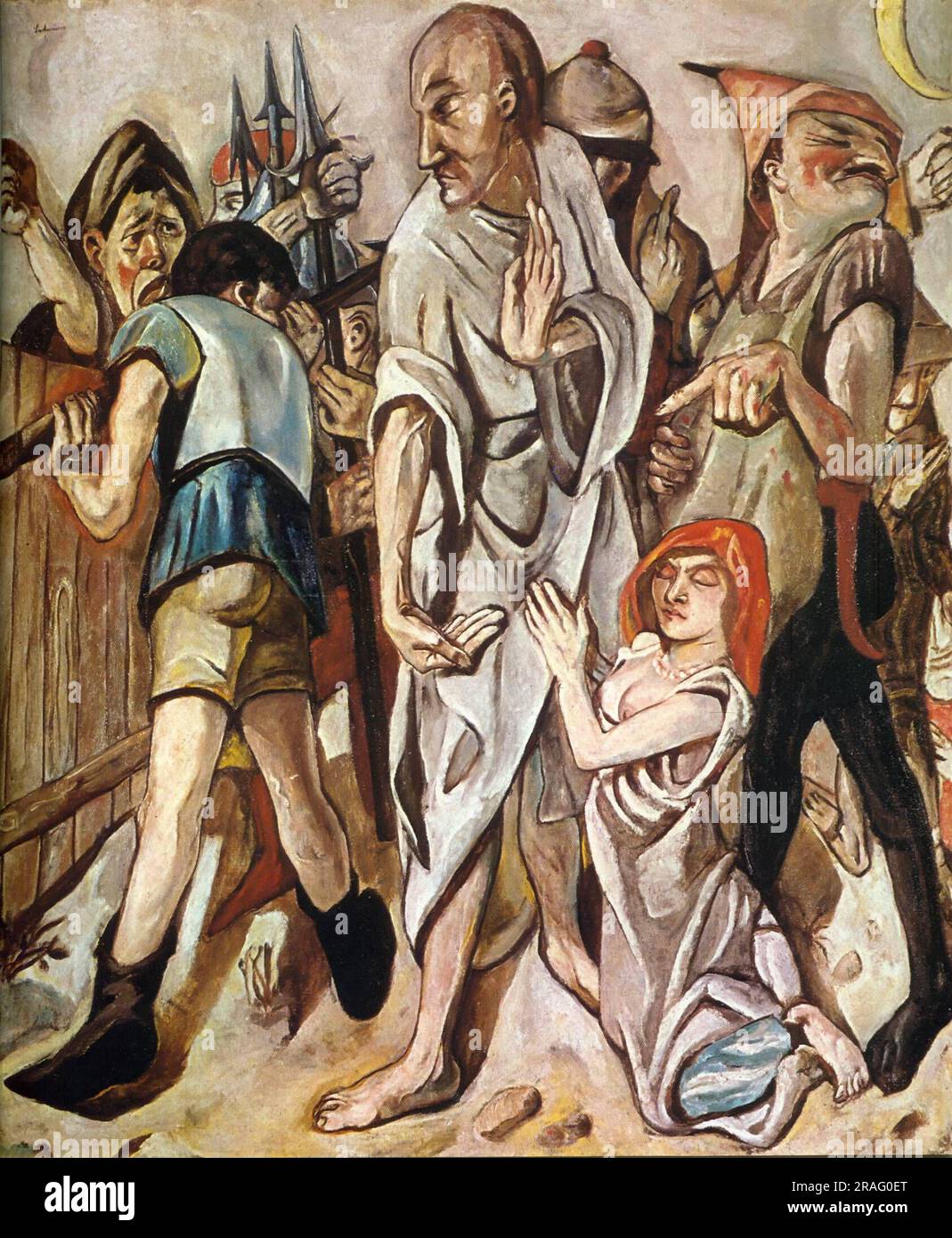 Christ and the Woman Taken in Adultery 1917 by Max Beckmann Stock Photo ...