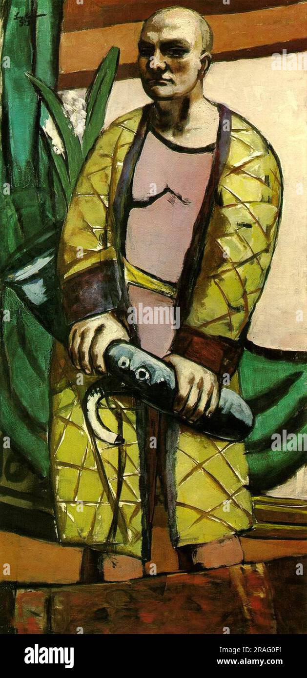 Self-Portrait with a Saxophone 1930 by Max Beckmann Stock Photo - Alamy