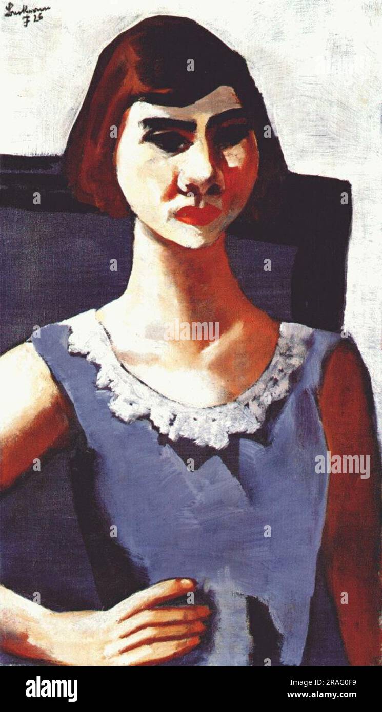 Portrait of quappi in blue 1926 by Max Beckmann Stock Photo - Alamy