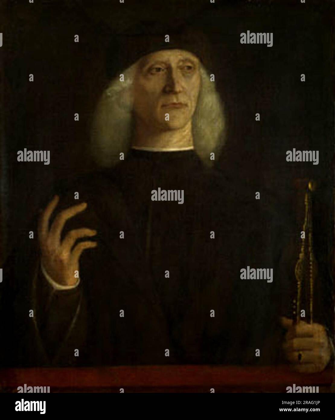 A Man with a Pair of Dividers Stock Photo - Alamy