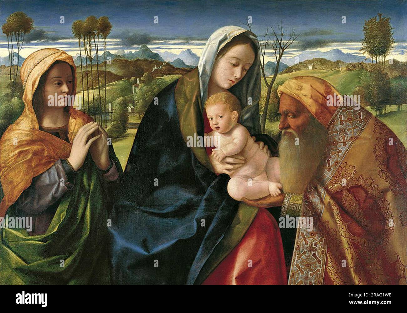 Holy Conversation 1510 by Giovanni Bellini Stock Photo - Alamy