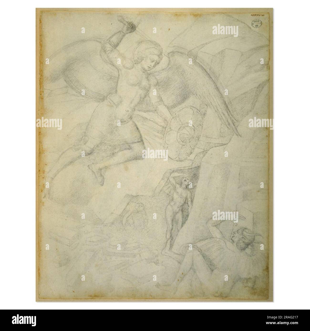 St Michael Defeating Satan Stock Photo - Alamy