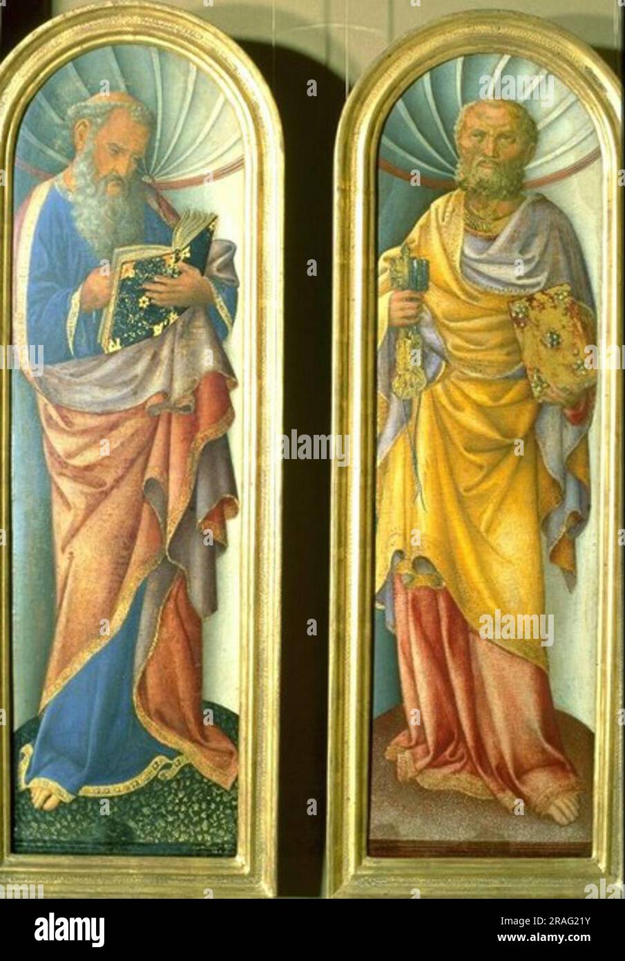 John the Evangelist, the Apostle Peter 1430 by Jacopo Bellini Stock ...