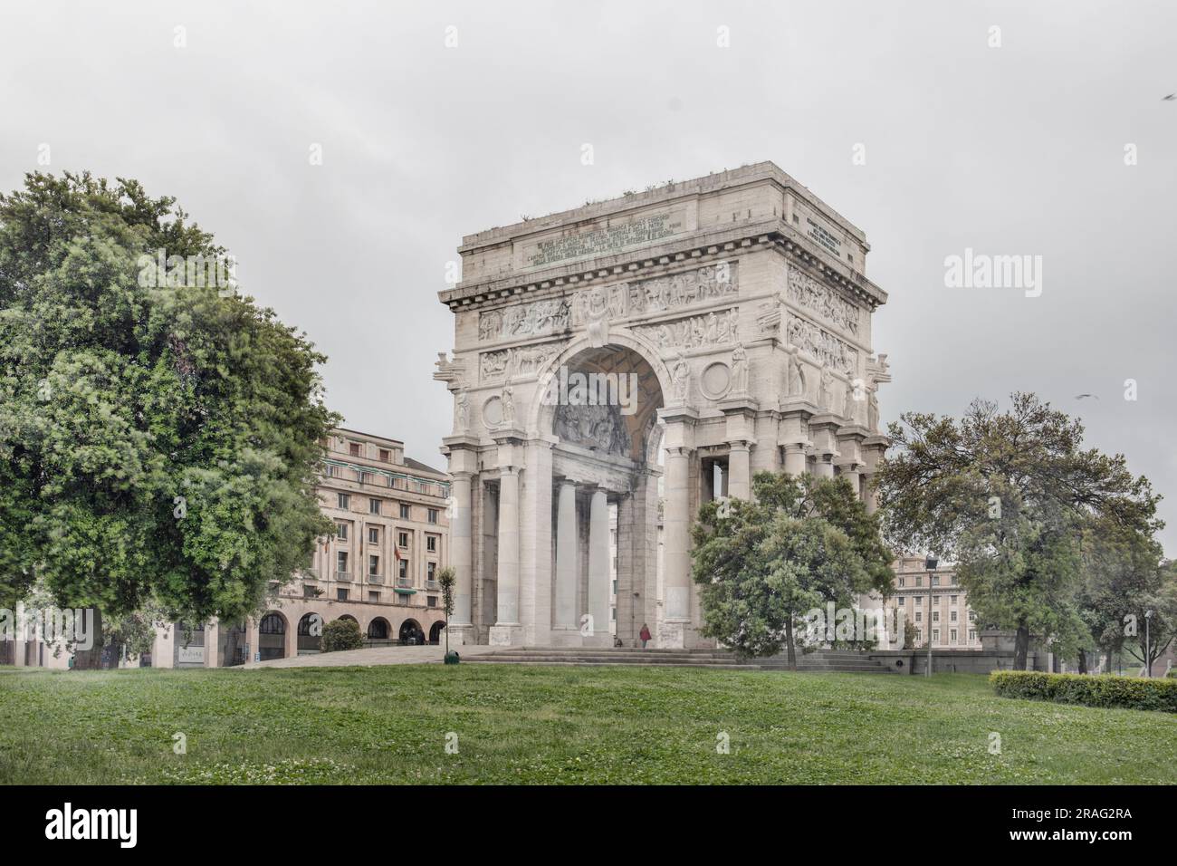 Arch of Victory, Piazza della Vittoria, Genova, Liguria, Italy Stock ...
