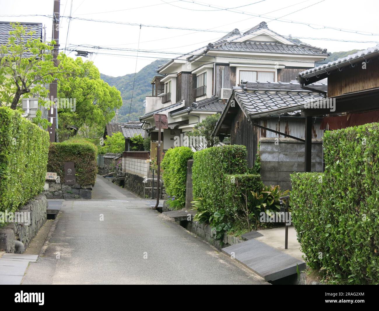 Traditional style Japanese houses in the Jokamachi old Samurai Quarter ...