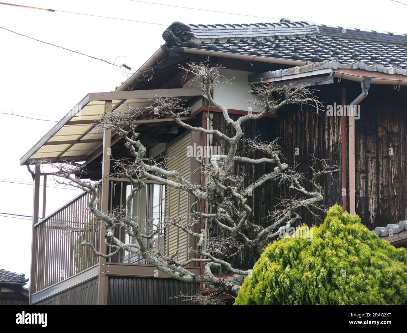Traditional style Japanese houses in the Jokamachi old Samurai Quarter ...