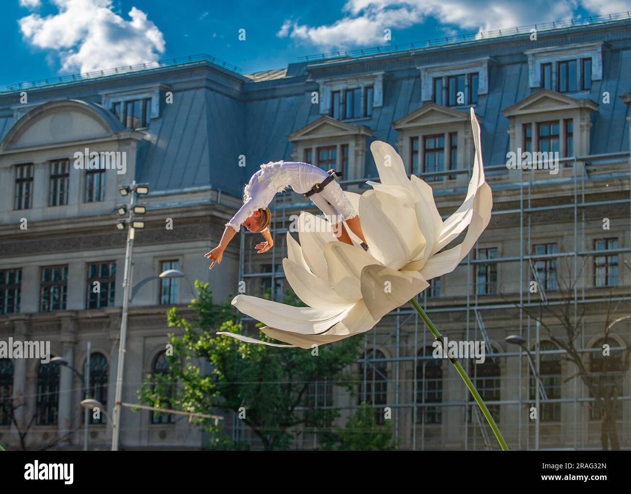 July 1-2023-Bucharest Romania- Flower Sway Poles show at B-FIT ...