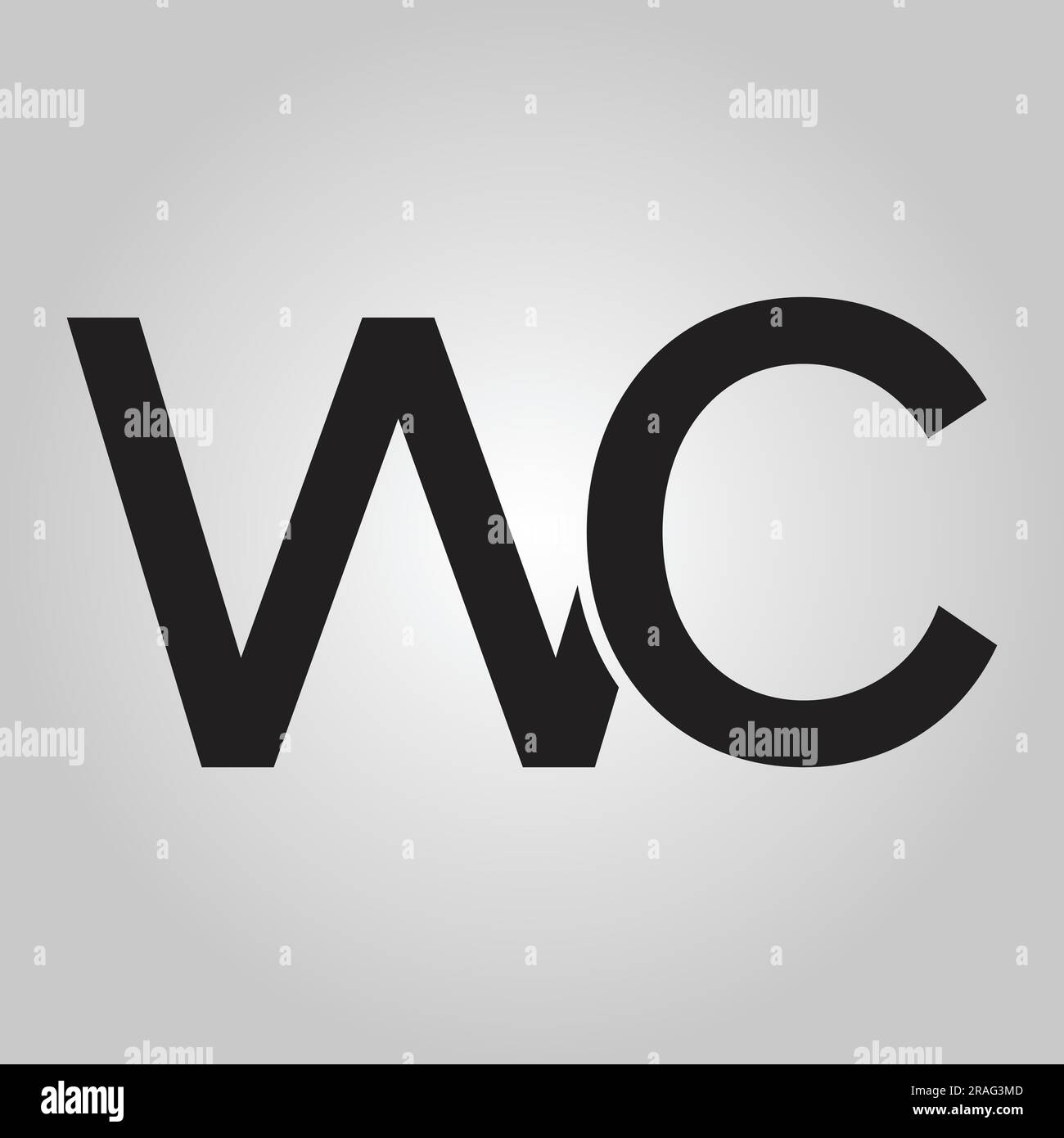 Luxury WC or CW Initial Monogram Text Letter Logo Design Stock Vector ...