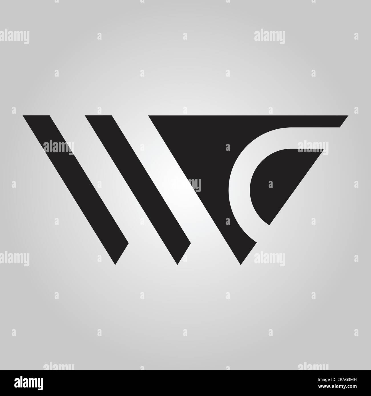 Luxury WC or CW Initial Monogram Text Letter Logo Design Stock Vector ...