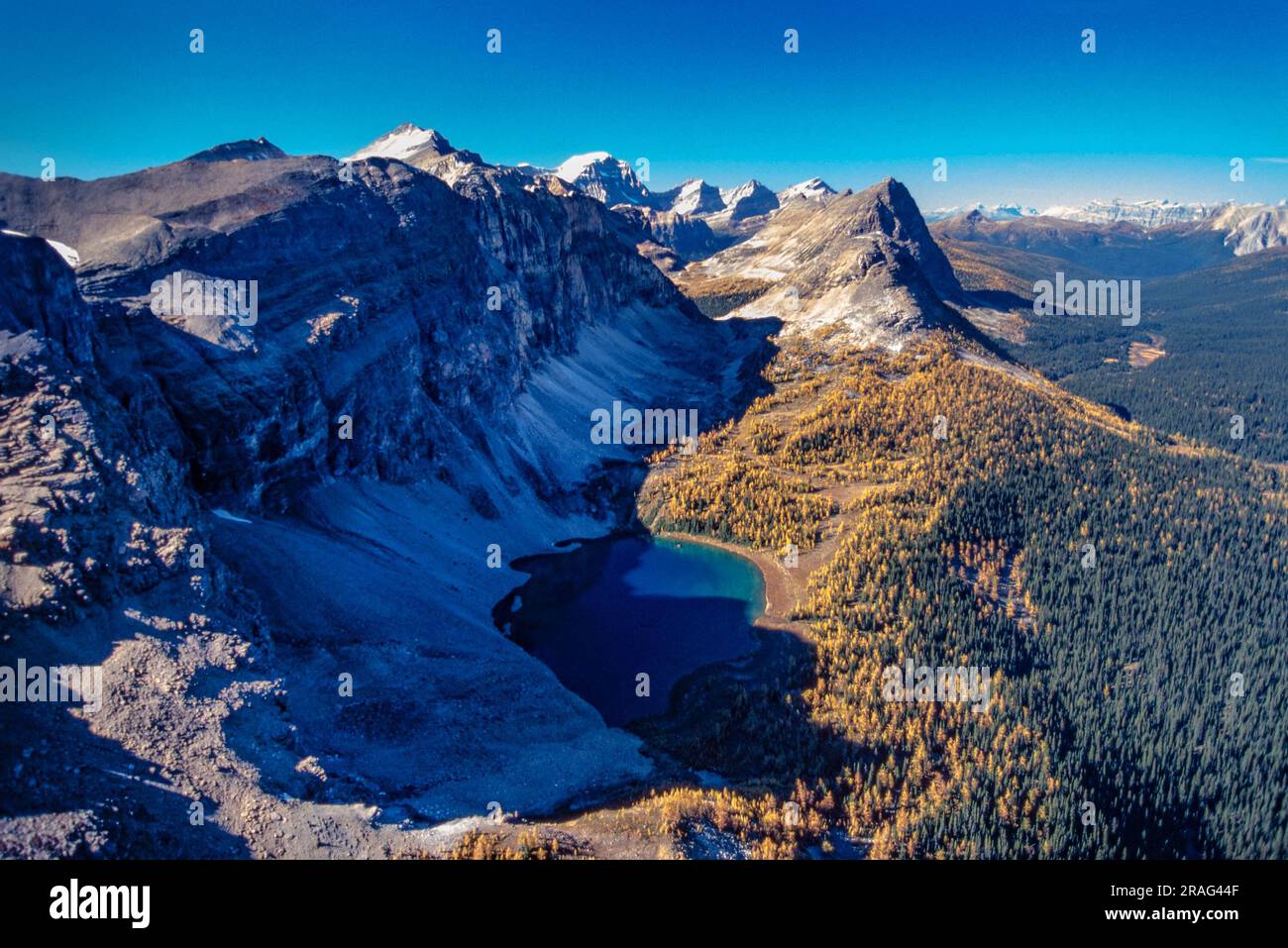 Aerial image of the Ball Range mountains, Alberta, Canada Stock Photo ...