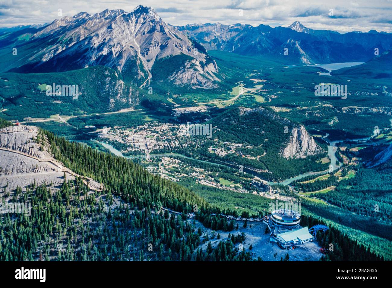 Aerial image of Banff, Alberta, Canada Stock Photo - Alamy