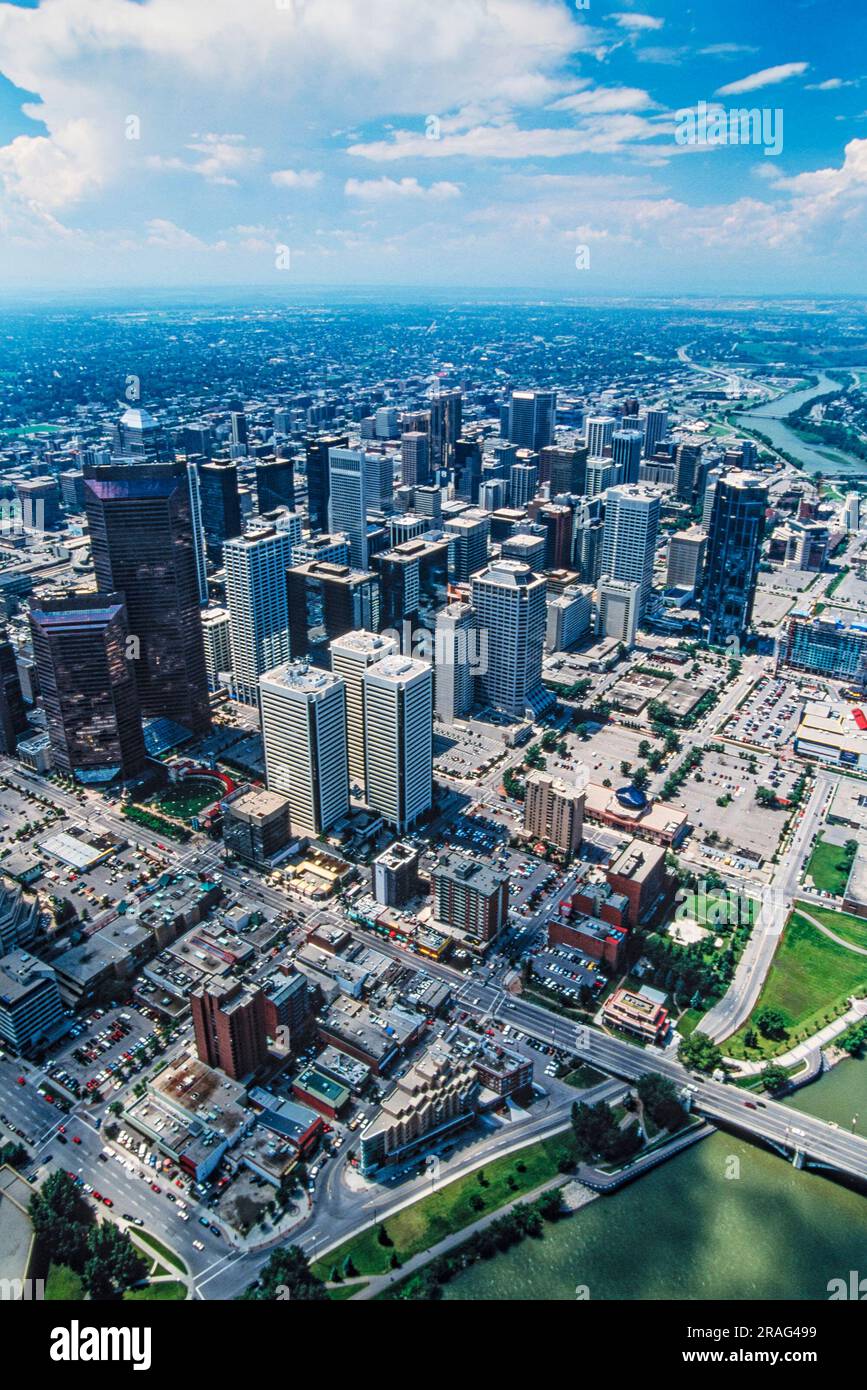 Aerial image of Calgary, Alberta, Canada Stock Photo - Alamy