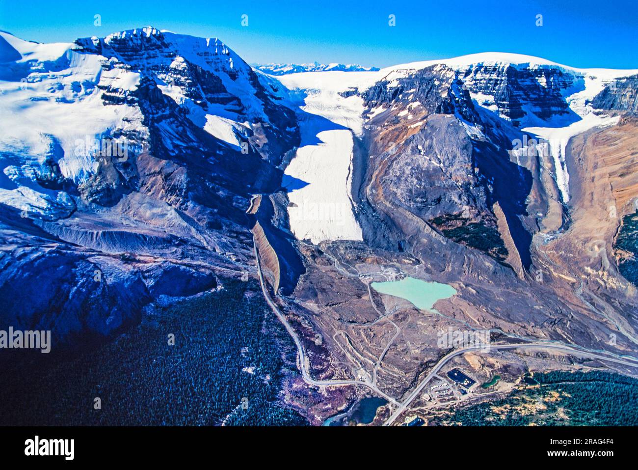 Aerial image of the Columbia Icefields, Alberta, Canada Stock Photo - Alamy