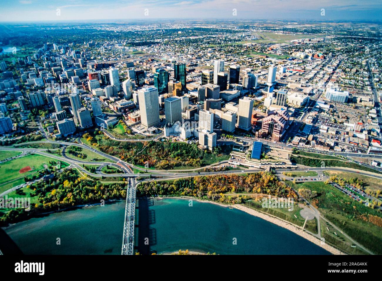 Aerial of downtown edmonton hi-res stock photography and images - Alamy